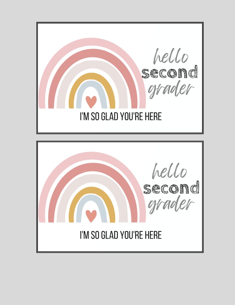 Printable Welcome Back to School Card for Student Desks i'm so Glad You ...