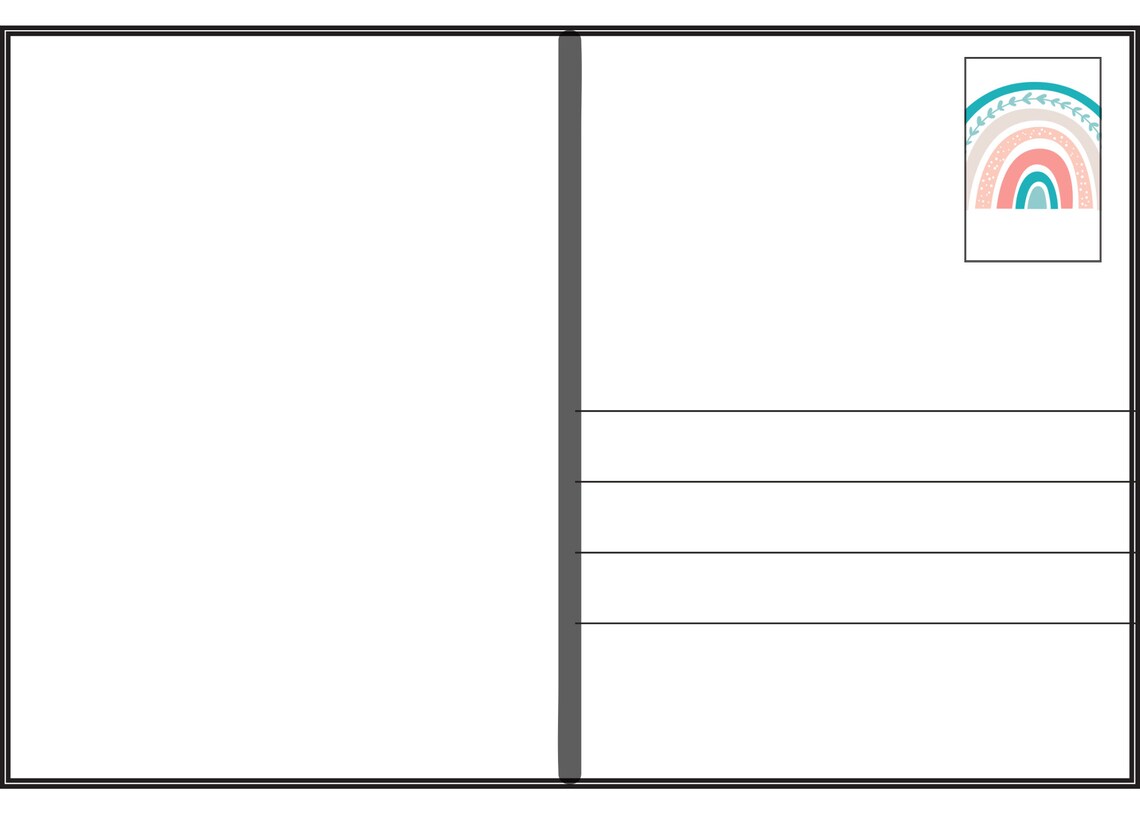 Back to School Rainbow Preschool Postcard - Etsy