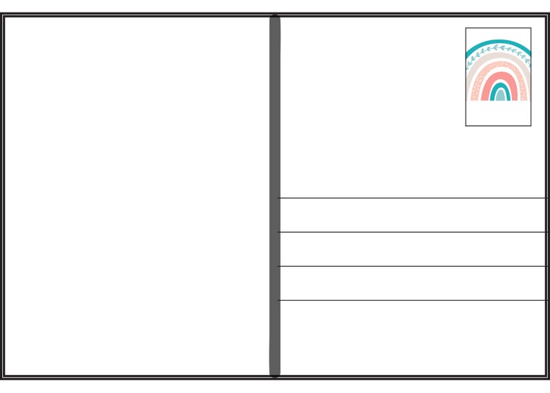 Back to School Rainbow Preschool Postcard - Etsy