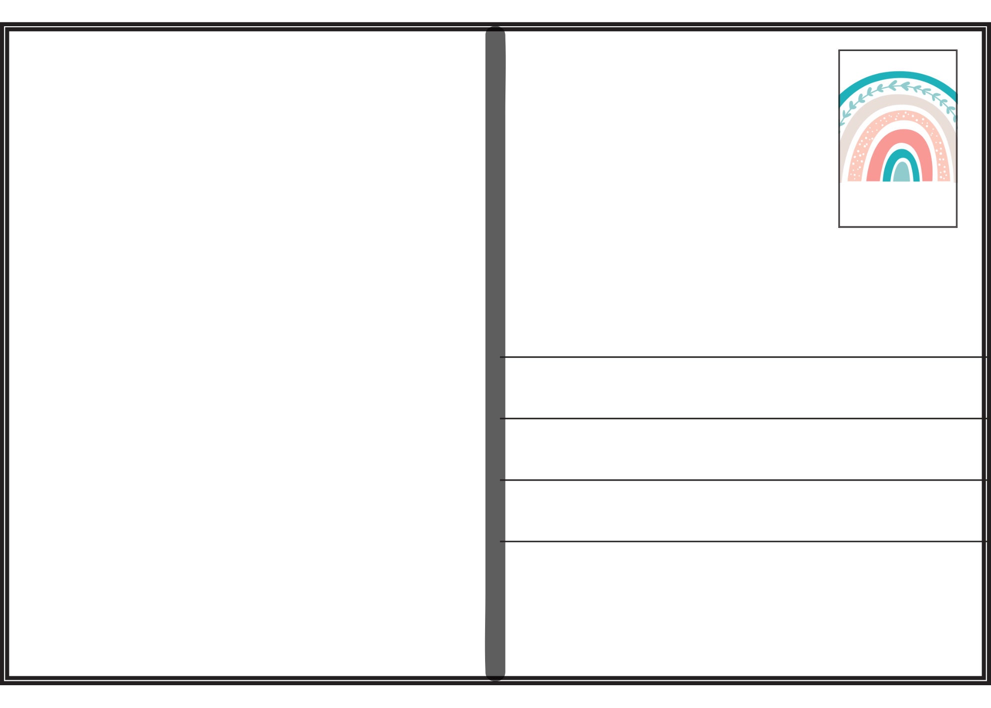 Back to School Rainbow Preschool Postcard - Etsy