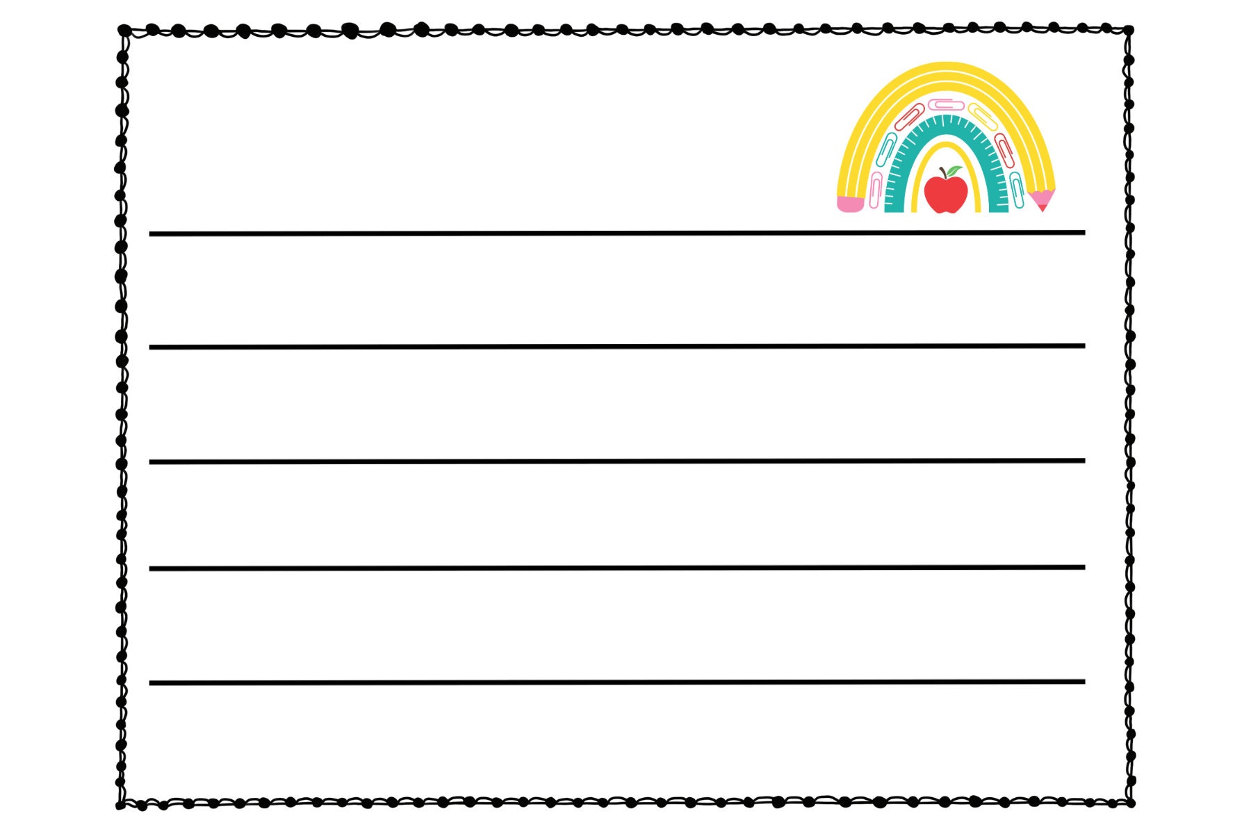 Printable Pencil Rainbow Thank You Card for Teacher, Parent, Family - Etsy