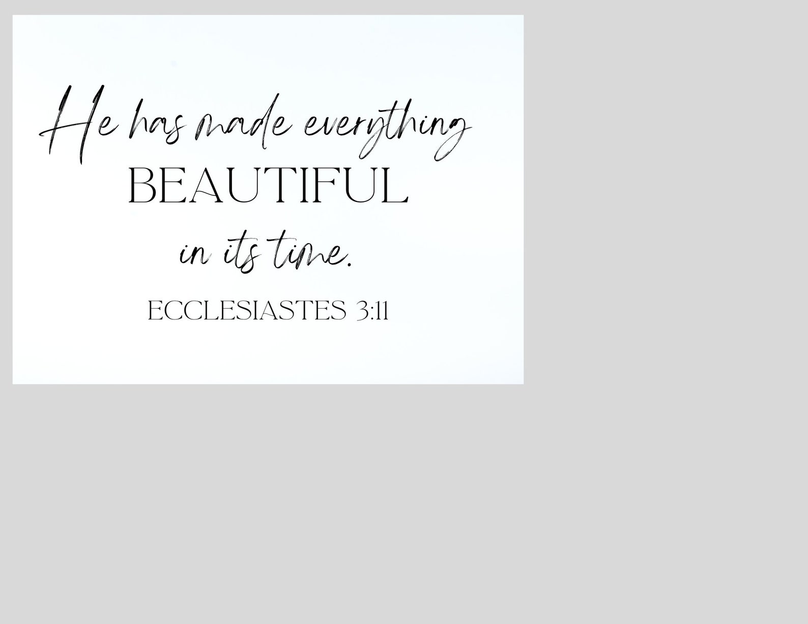 Ecclesiastes 3:11 Bible Verse Print - Etsy