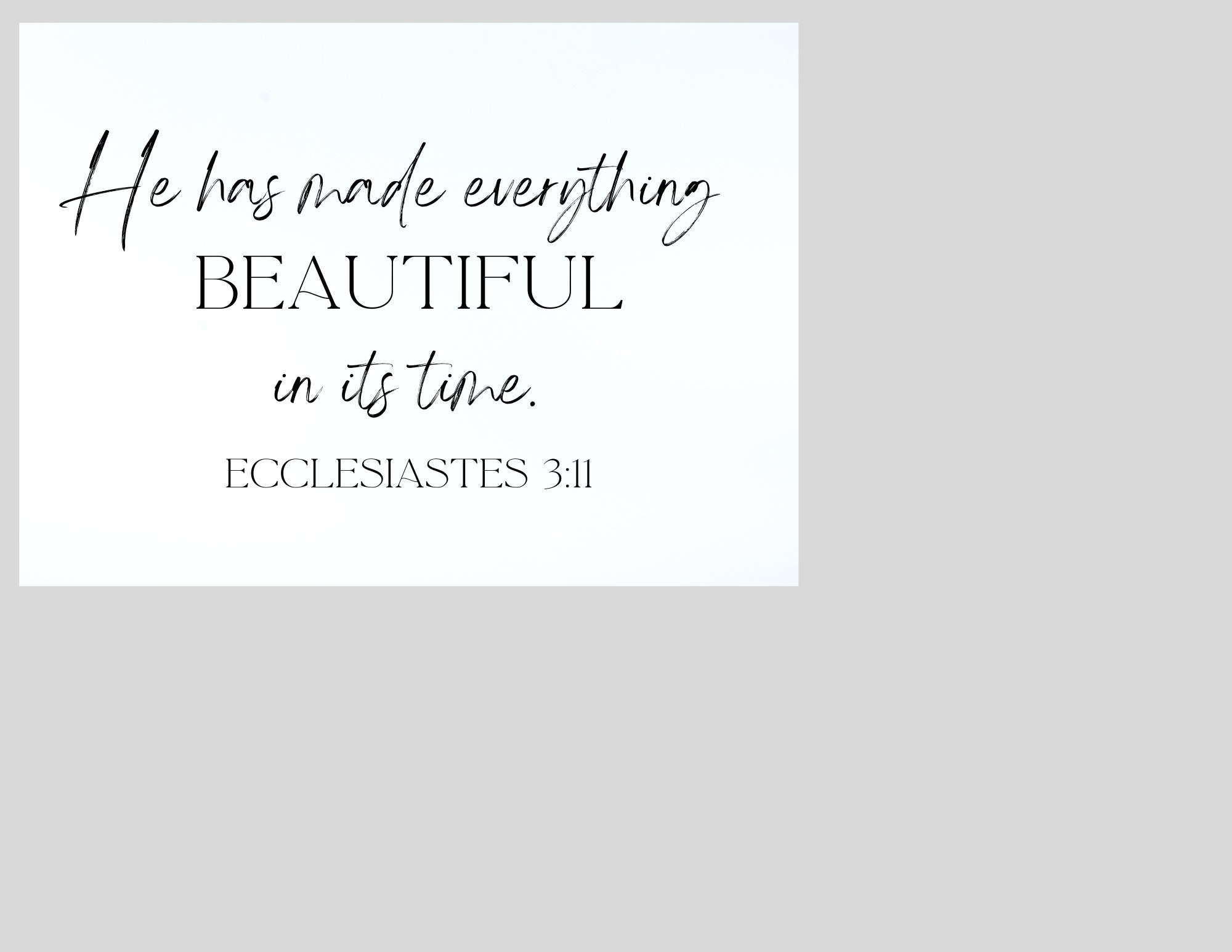 Ecclesiastes 3:11 Bible Verse Print - Etsy