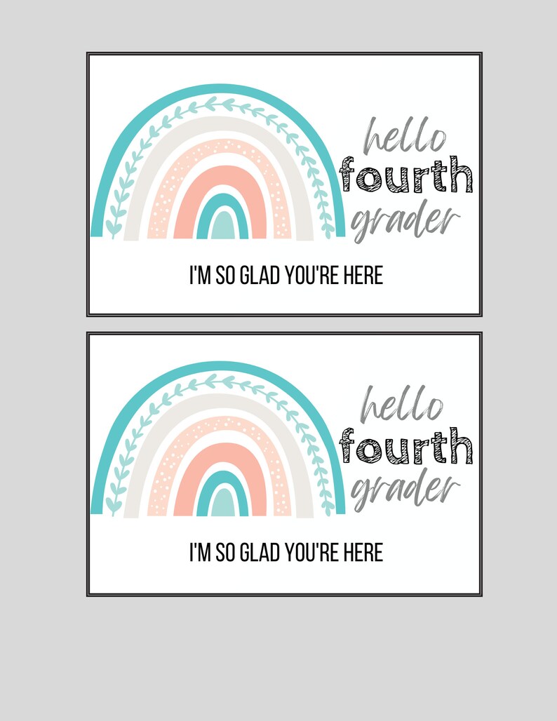Printable Welcome Back to School Card for Student Desks - Etsy