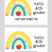 Back to School Pencil Rainbow 4th Postcard - Etsy