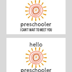 Boho Sunshine Back to School Printable Postcard - Preschool - Etsy