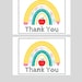 Printable Pencil Rainbow Thank You Card for Teacher, Parent, Family - Etsy