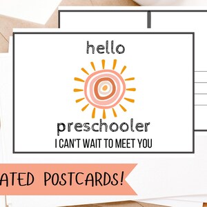 Boho Sunshine Back to School Printable Postcard - Preschool - Etsy