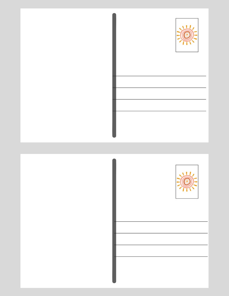 Boho Sunshine Back to School Printable Postcard - Kindergarten - Etsy