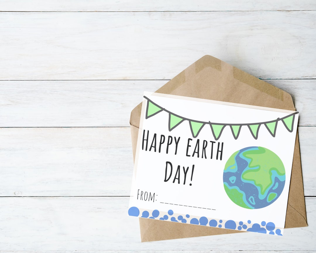 Printable Earth Day Card and Gift Tags - Etsy