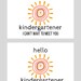Boho Sunshine Back to School Printable Postcard - Kindergarten - Etsy