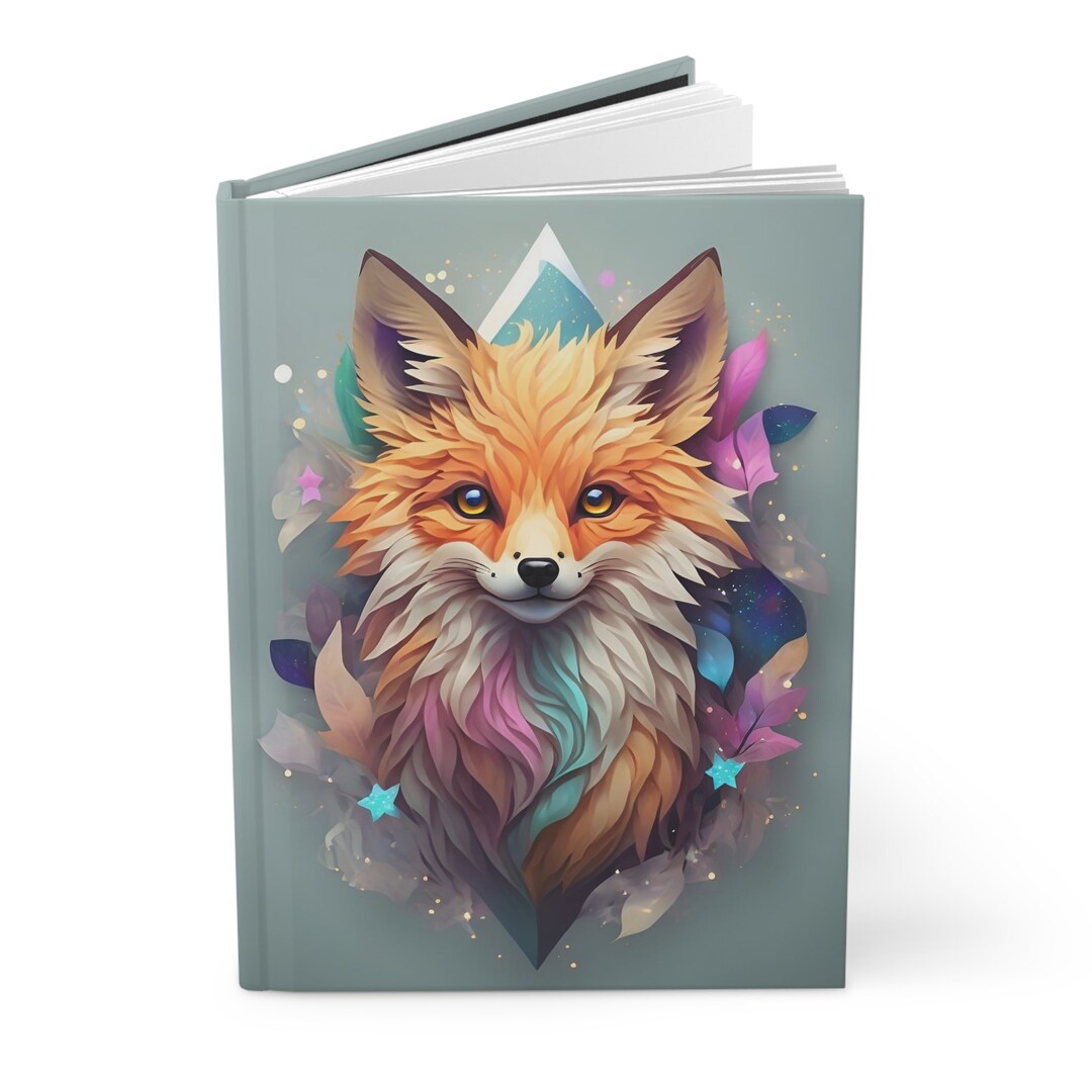 Magical Fox Pastell Colored Hardcover Journal Enchanting - Etsy