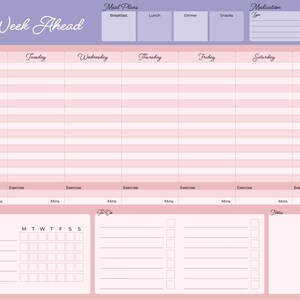 Printable & Fillable Weekly Planner | Instant Download - Etsy