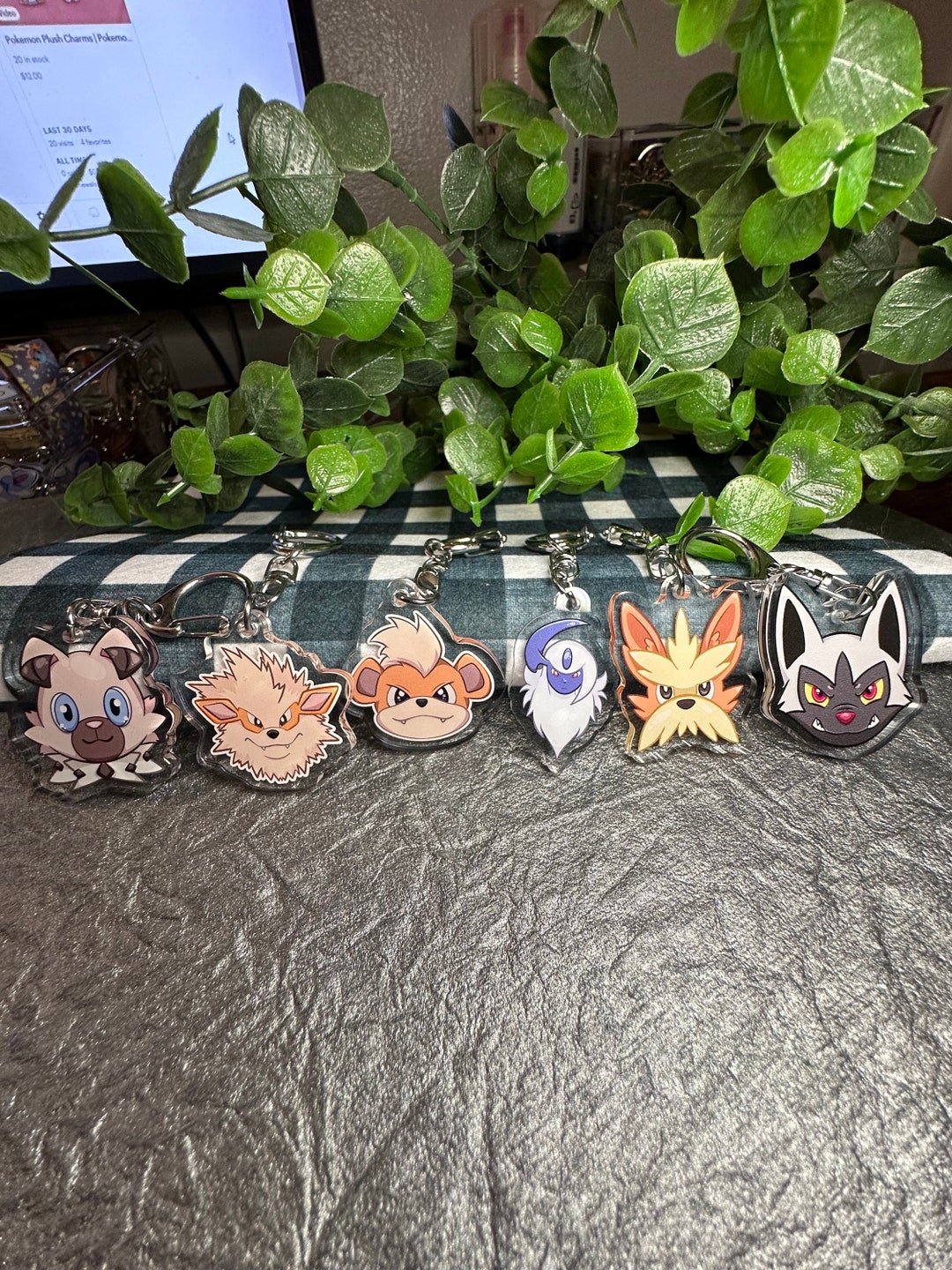 Puppy Pokemon Keychain Pokemon Mini Charms Rockruff, Poochyena ...