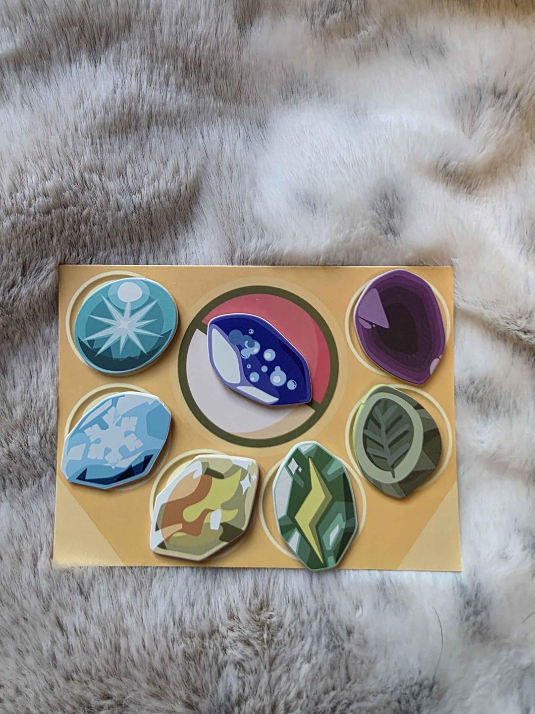 Evolution Stone Enamel Pins Pokemon Mini Pin Series Cute Pokemon Enamel ...