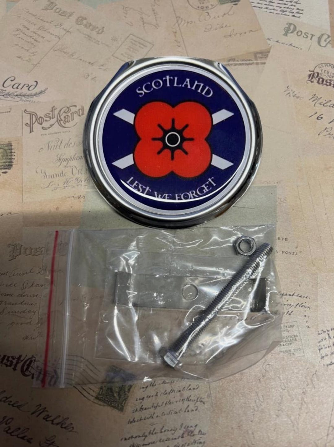 Scotland Lest We Forget Classic Car Grille Badge - FREE FIXINGS - Etsy