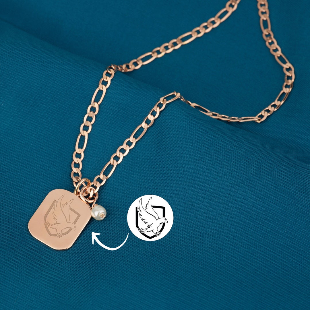 Custom Logo Necklace Company Logo Necklace Cooperation Logo - Etsy