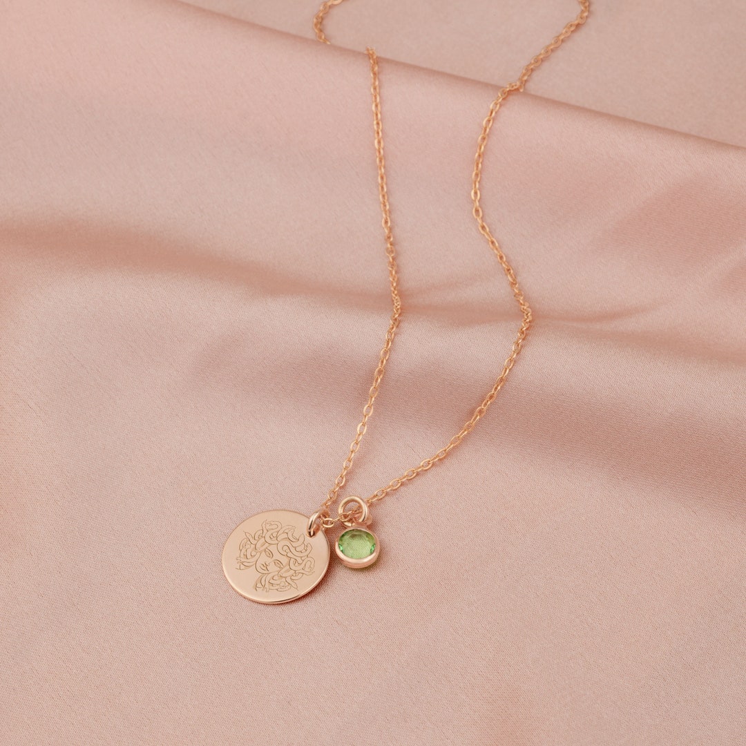 Engraved Medusa Necklace, Greek Mythology Goddess Necklace, Medusa ...