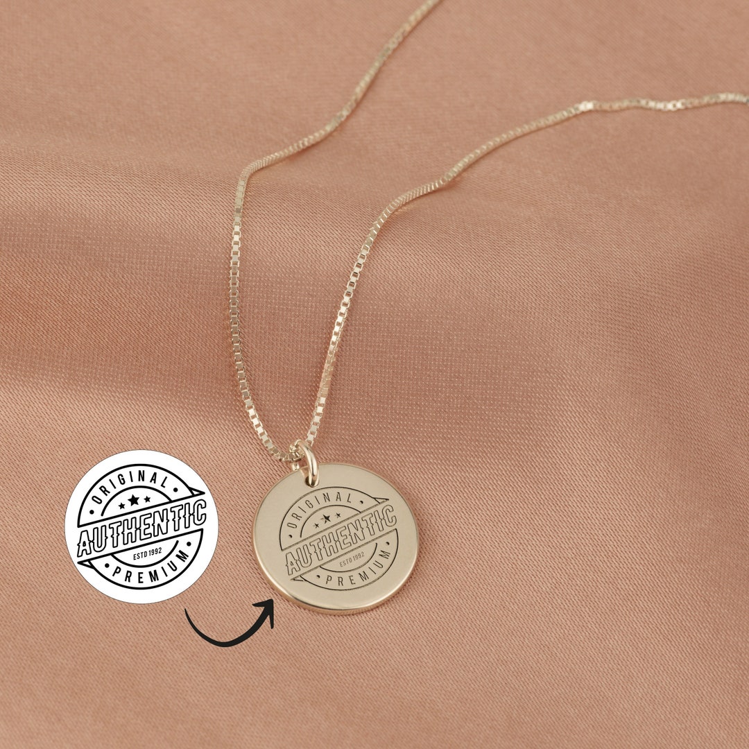 Custom Logo Necklace, Company Logo Necklace, Cooperation Logo Necklace ...