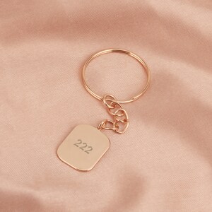 Personalized Angel Numbers Keychain, Custom Keyring With Angel Numbers ...