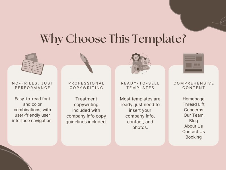 Thread Lift Wix Website Design Template Includes Treatment Copywriting ...