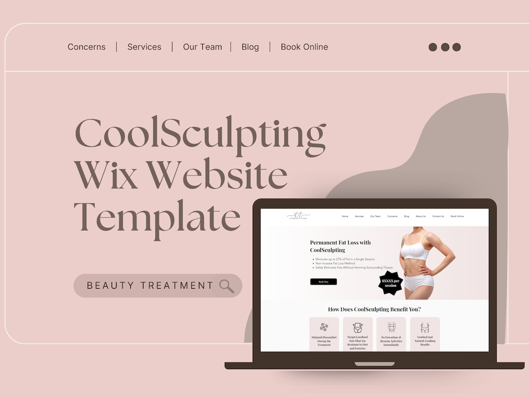 Coolsculpting Wix Website Design Template Includes Treatment ...