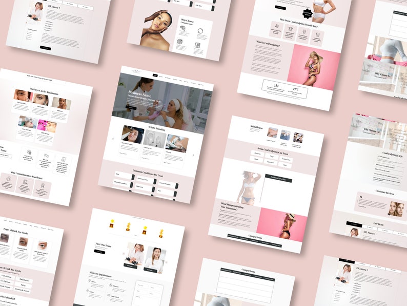 Coolsculpting Wix Website Design Template Includes Treatment ...