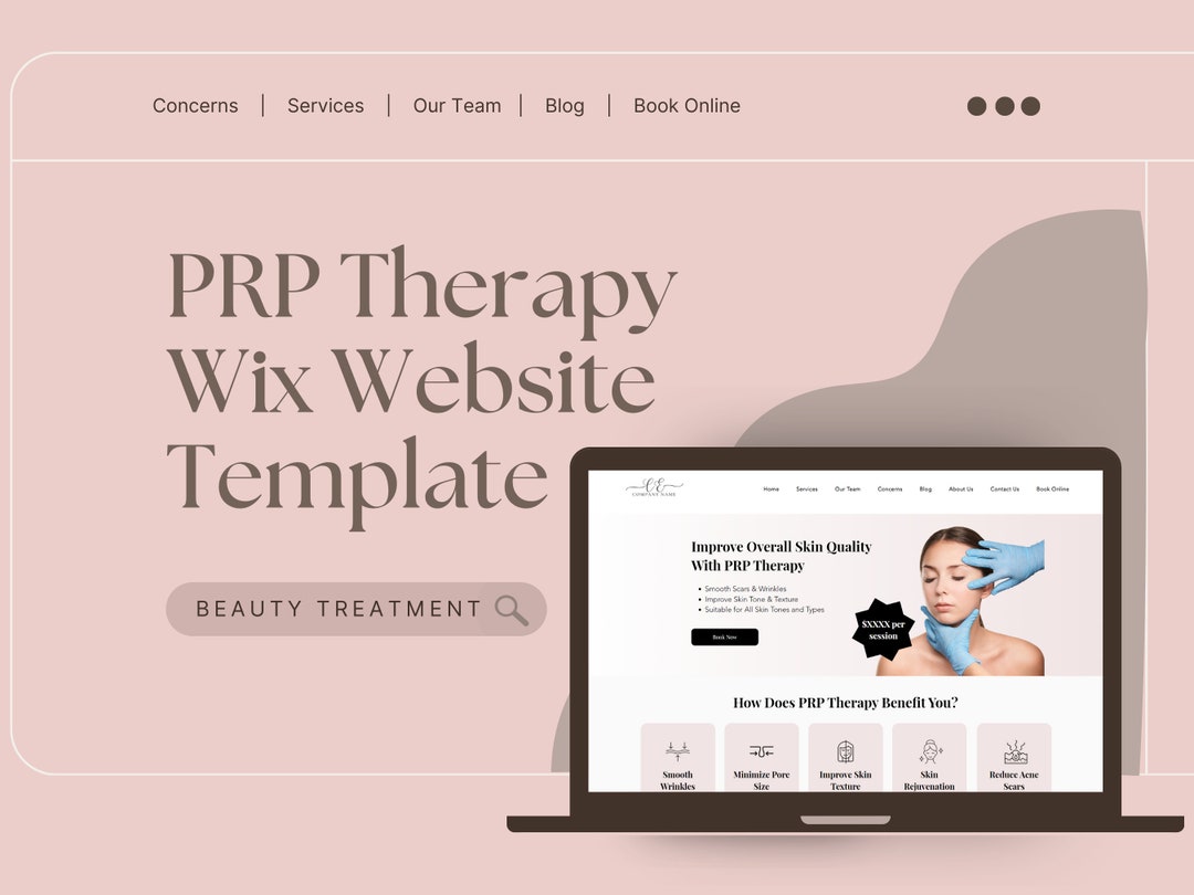 PRP Therapy Wix Website Design Template Includes Treatment Copywriting ...
