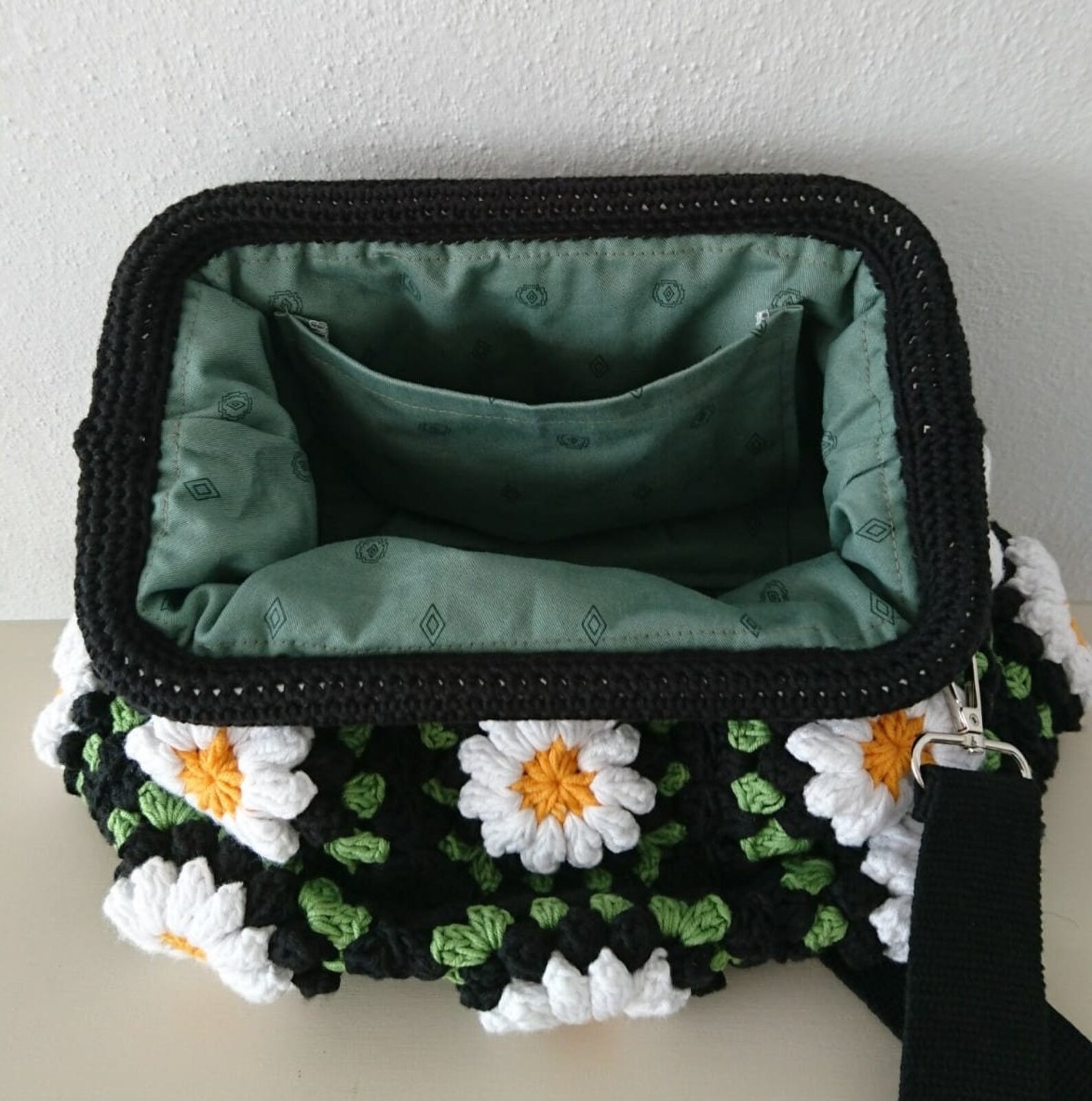 Colorful Granny Square Crochet Clasp Clutch and Crossbody Bag, 2 in 1 ...