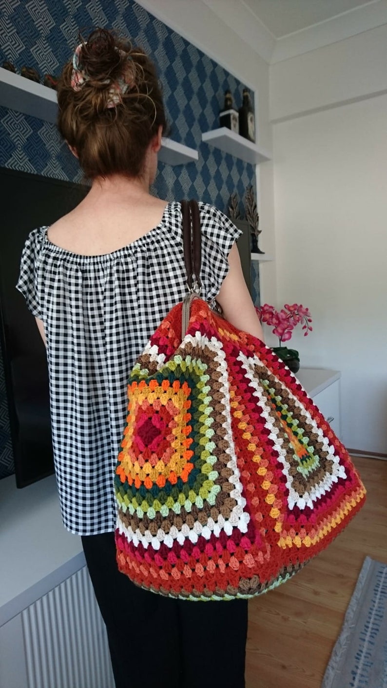 Poppins Bag, Large Crochet Bag, Xl Crochet Vintage Bag, Crochet Bag - Etsy
