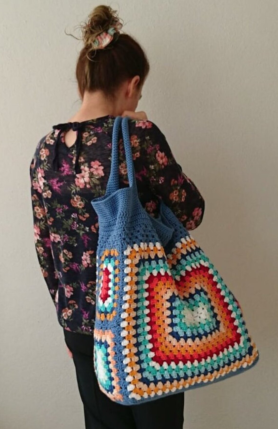 Crochet Bag Granny Square Bag Crochet Purse Crochet Tote - Etsy