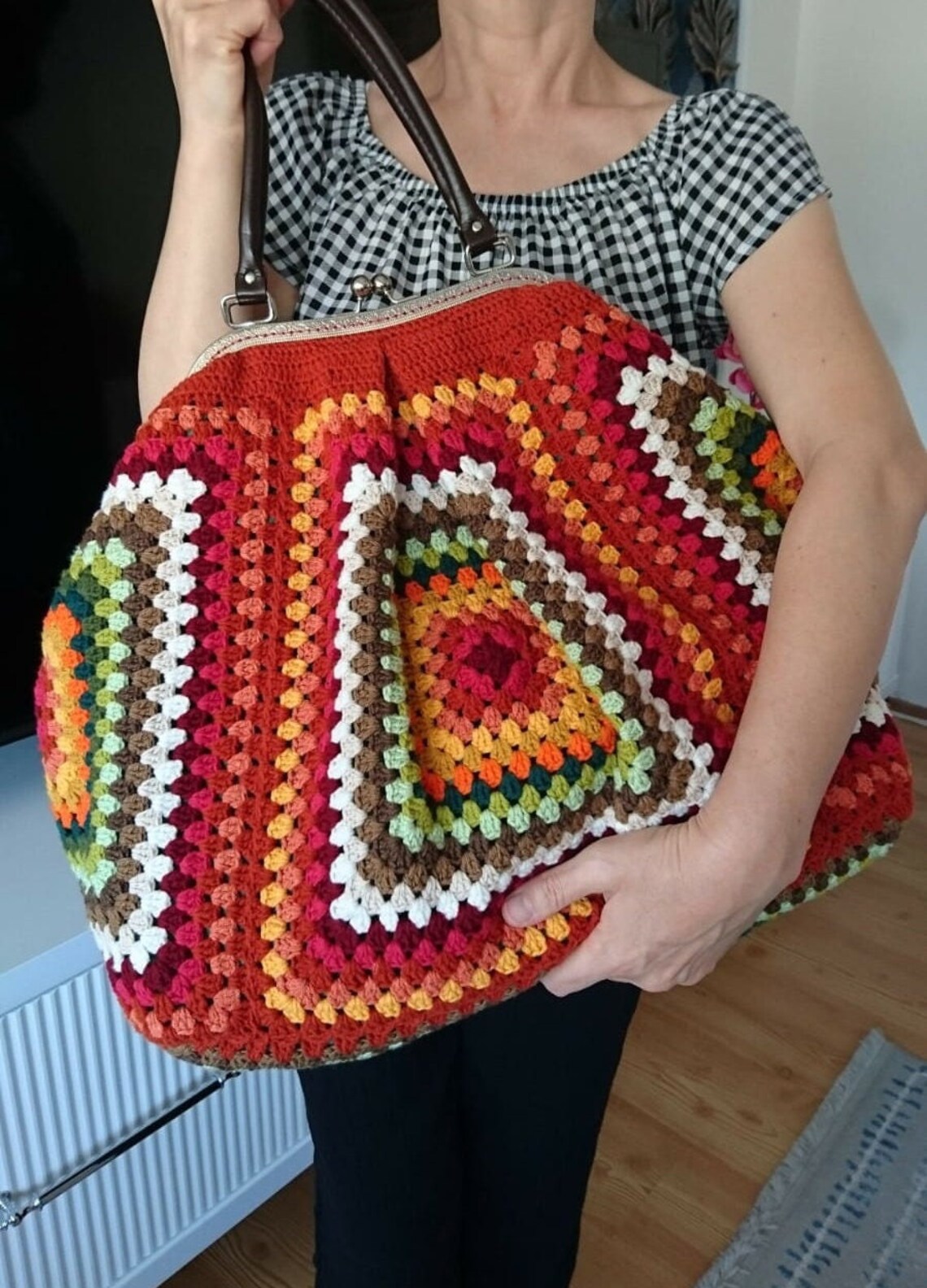 Poppins Bag, Large Crochet Bag, Xl Crochet Vintage Bag, Crochet Bag - Etsy