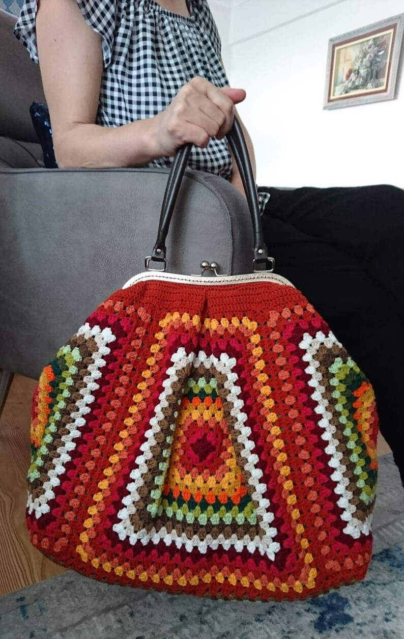 Poppins Bag, Large Crochet Bag, Xl Crochet Vintage Bag, Crochet Bag - Etsy
