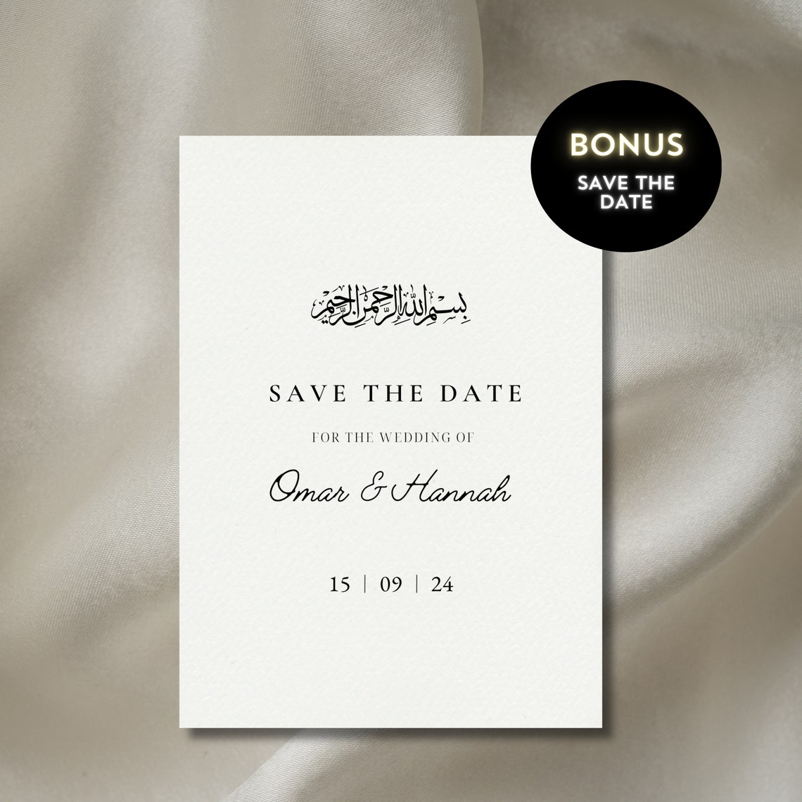 Vintage Editable Digital Muslim Wedding, Nikkah, Walimah Invitation ...