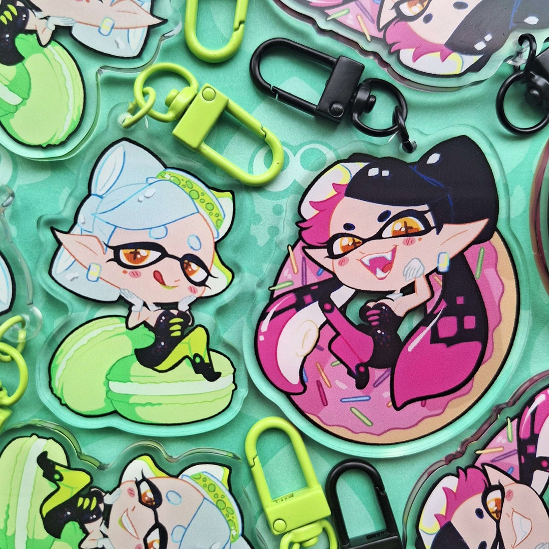 Splatoon Squid Sisters Keychains Acrylic Charm 2.5 Double-sided - Etsy