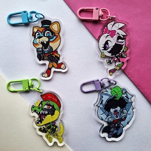 Five Nights at Freddy's Security Breach Keychains FNAF Acrylic Charm 2. ...