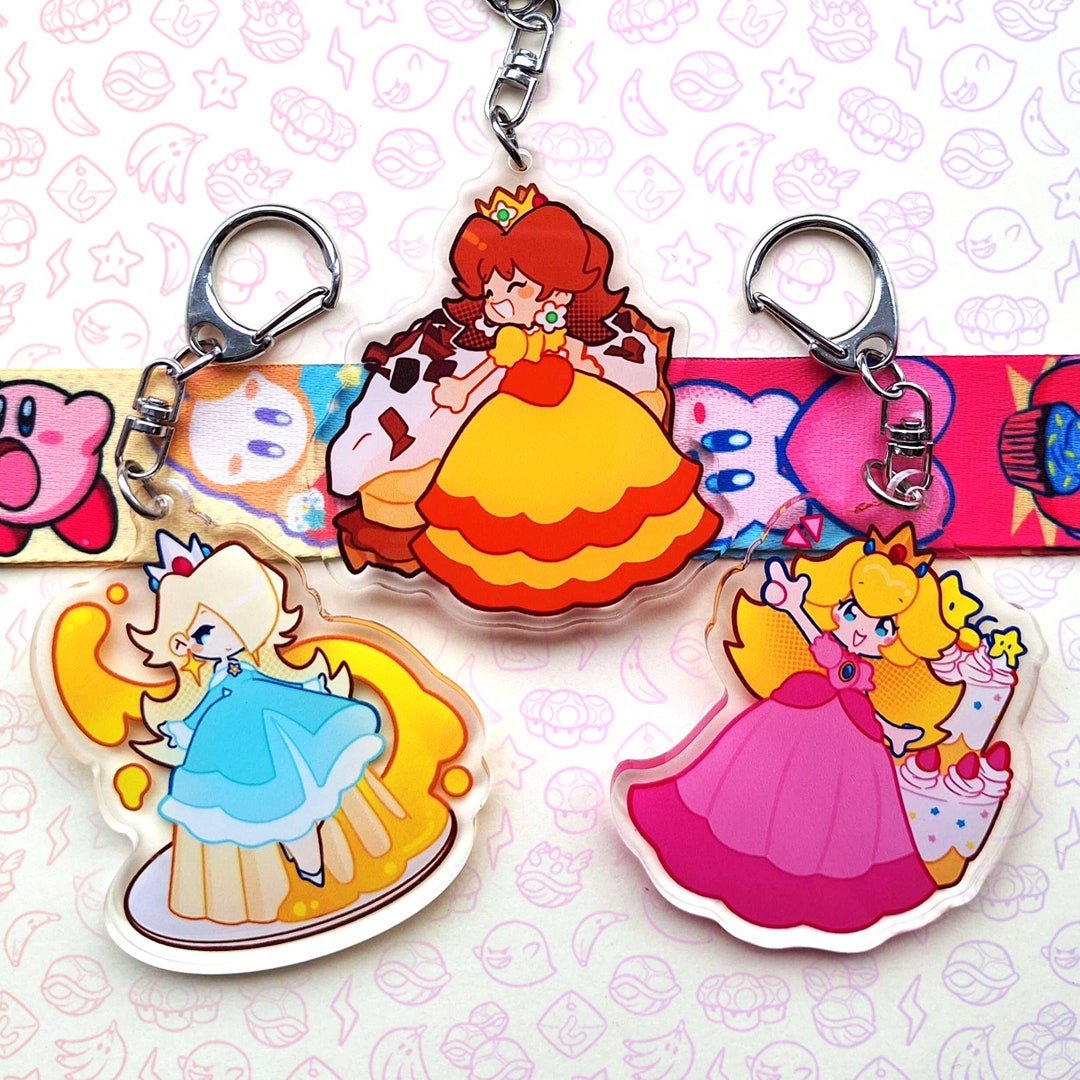 Nintendo Princesses Keychains Acrylic Charm 2.5 - Etsy
