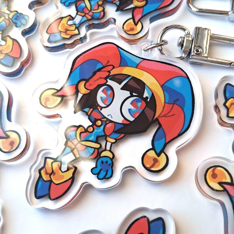 Pomni Keychain - Etsy