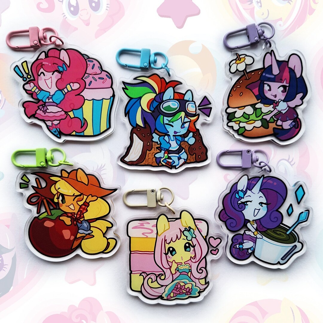 My Little Pony Keychains Acrylic Charm 2.5 - Etsy