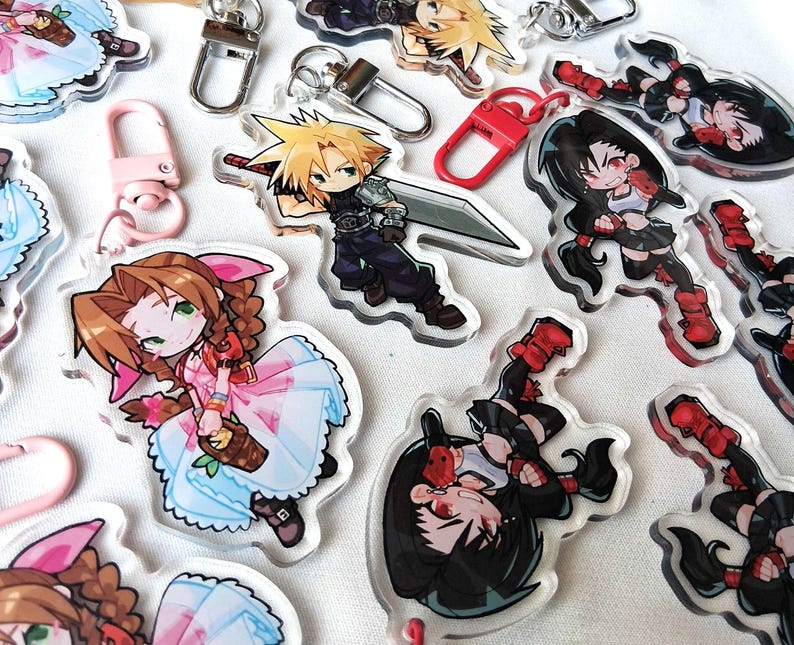 Final Fantasy 7 Keychain | Acrylic Charm | 2.5" Double-sided - Etsy