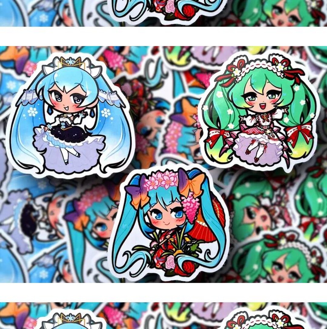 Hatsune Miku Stickers 2.5 Vinyl Stickers - Etsy