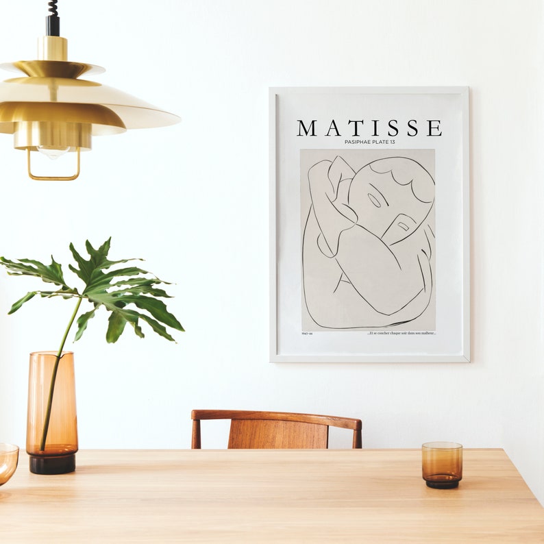 Art Poster, Matisse Woman Blockprint, Famous Artist Poster, Museum Expo ...