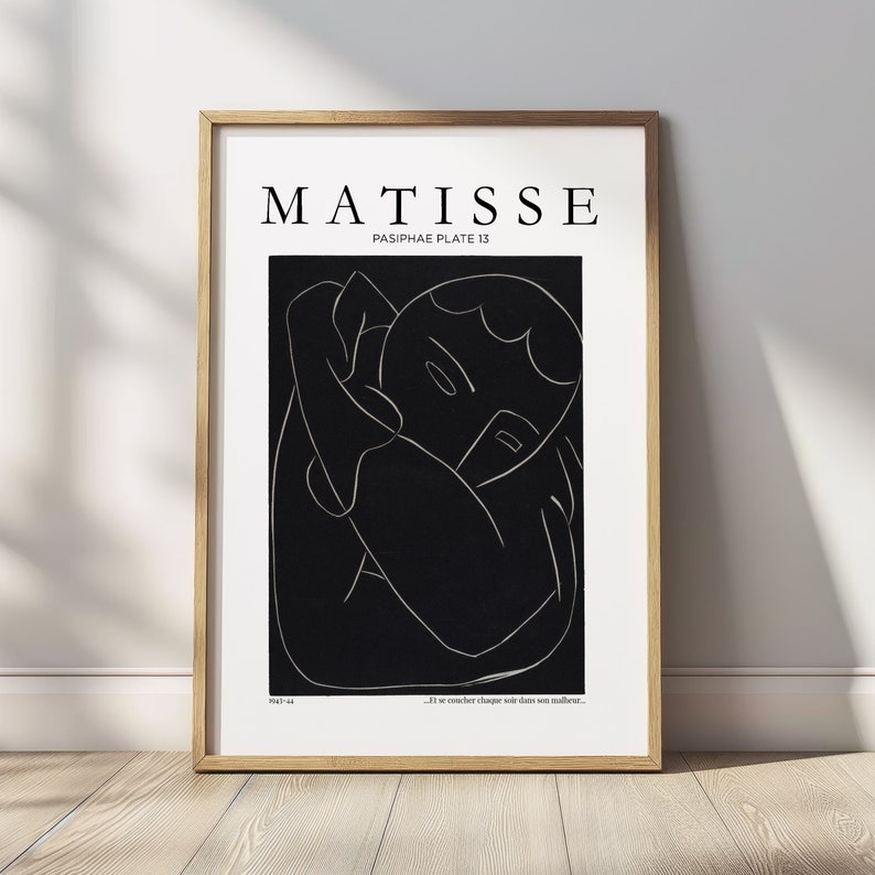 Art Poster, Matisse Woman Sketch, Linocut, Famous Artist Poster, Museum ...