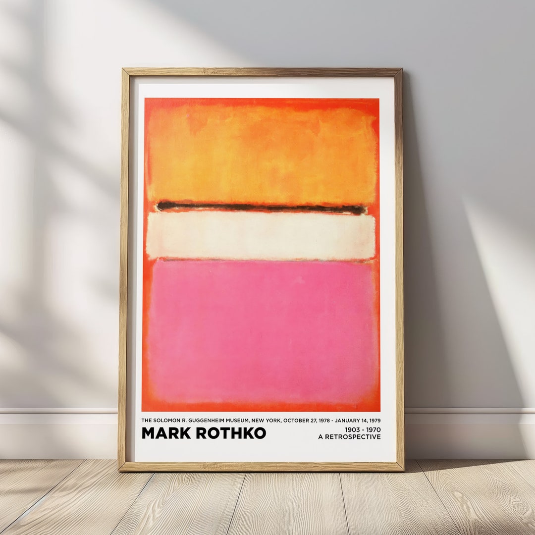 Art Poster, Mark Rothko 1950, Expressionism Museum Expo Art Show Wall ...