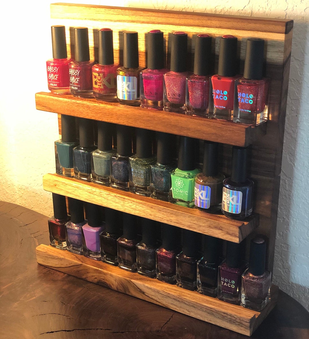 Solid Teak Luxury Nail Polish Display Small - Etsy