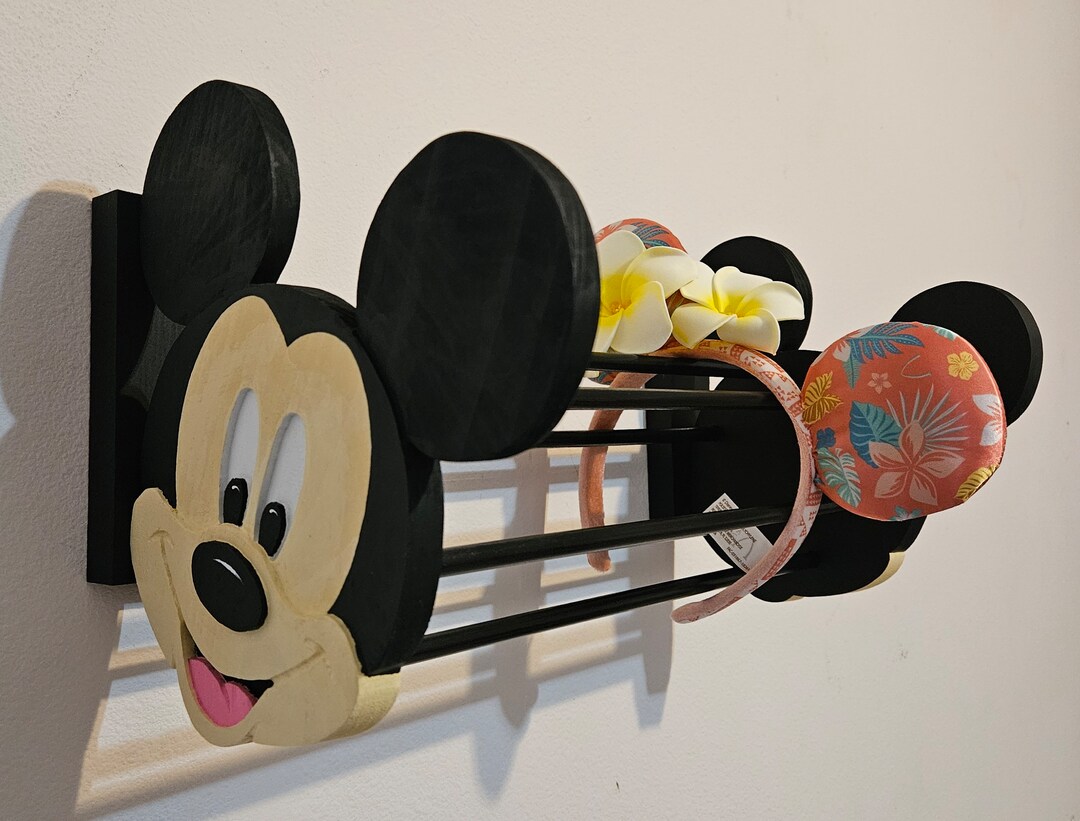 Handmade Mickey Ear Headband Holder, Wall Mounted Display - Etsy
