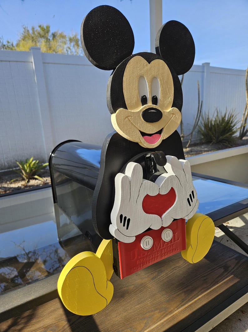 Handmade Mickey Mouse Mailbox, Unique Custom Design - Mickey Mouse ...