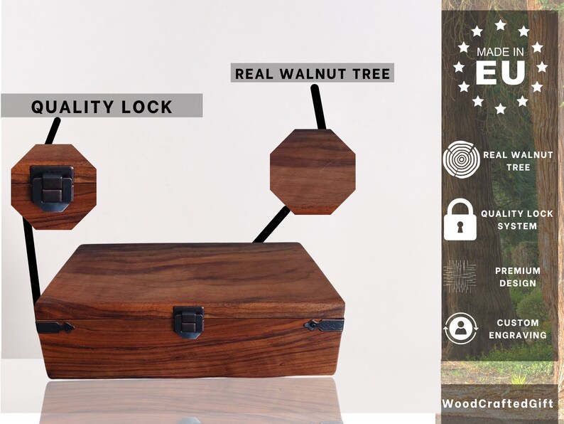 Personalized Walnut Keepsake Box, Wedding Memory Box, Wedding Keepsake ...