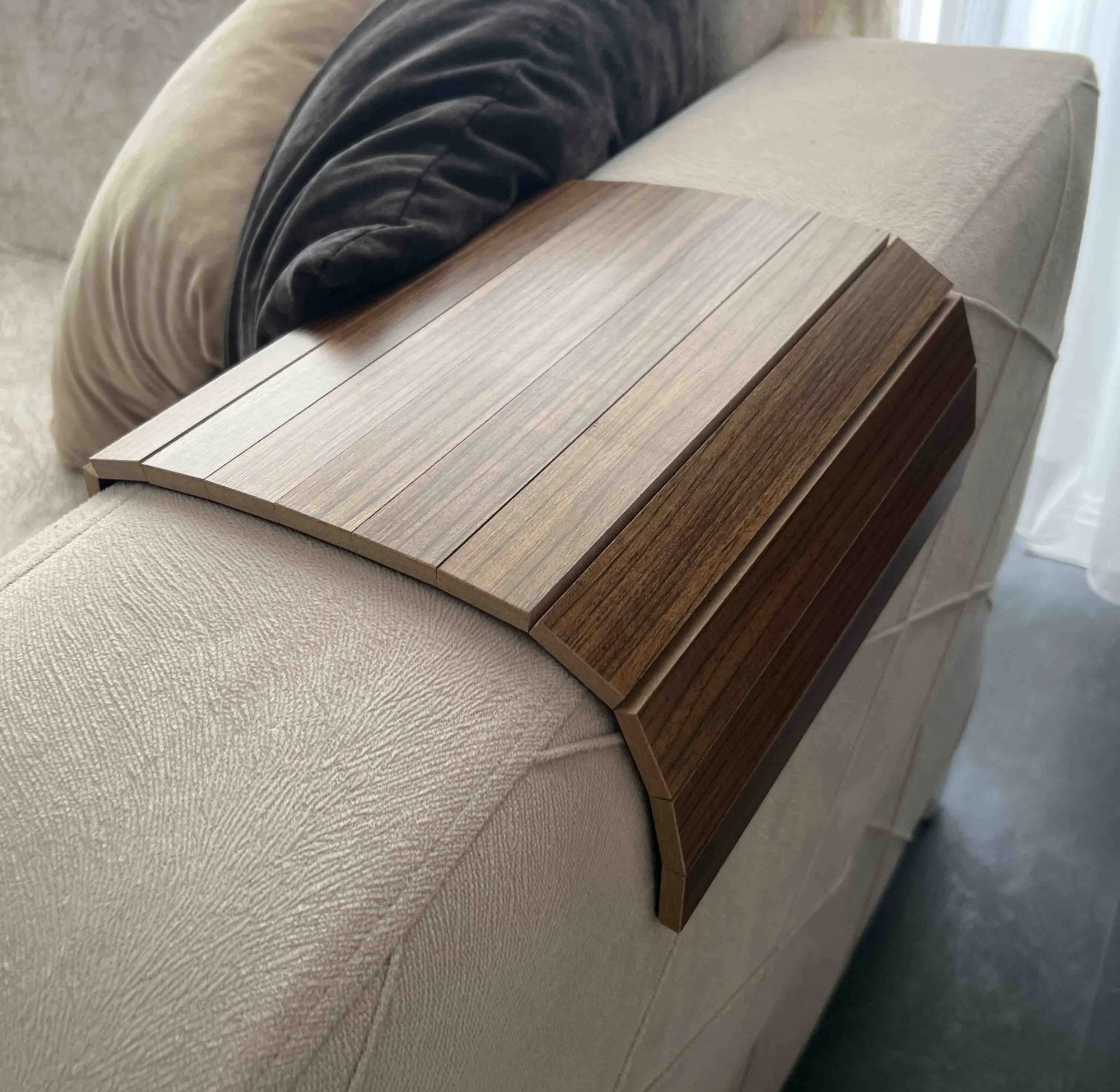 Wooden Sofa Arm Tray Table With 5 Color Side Table for Couch Perfect ...