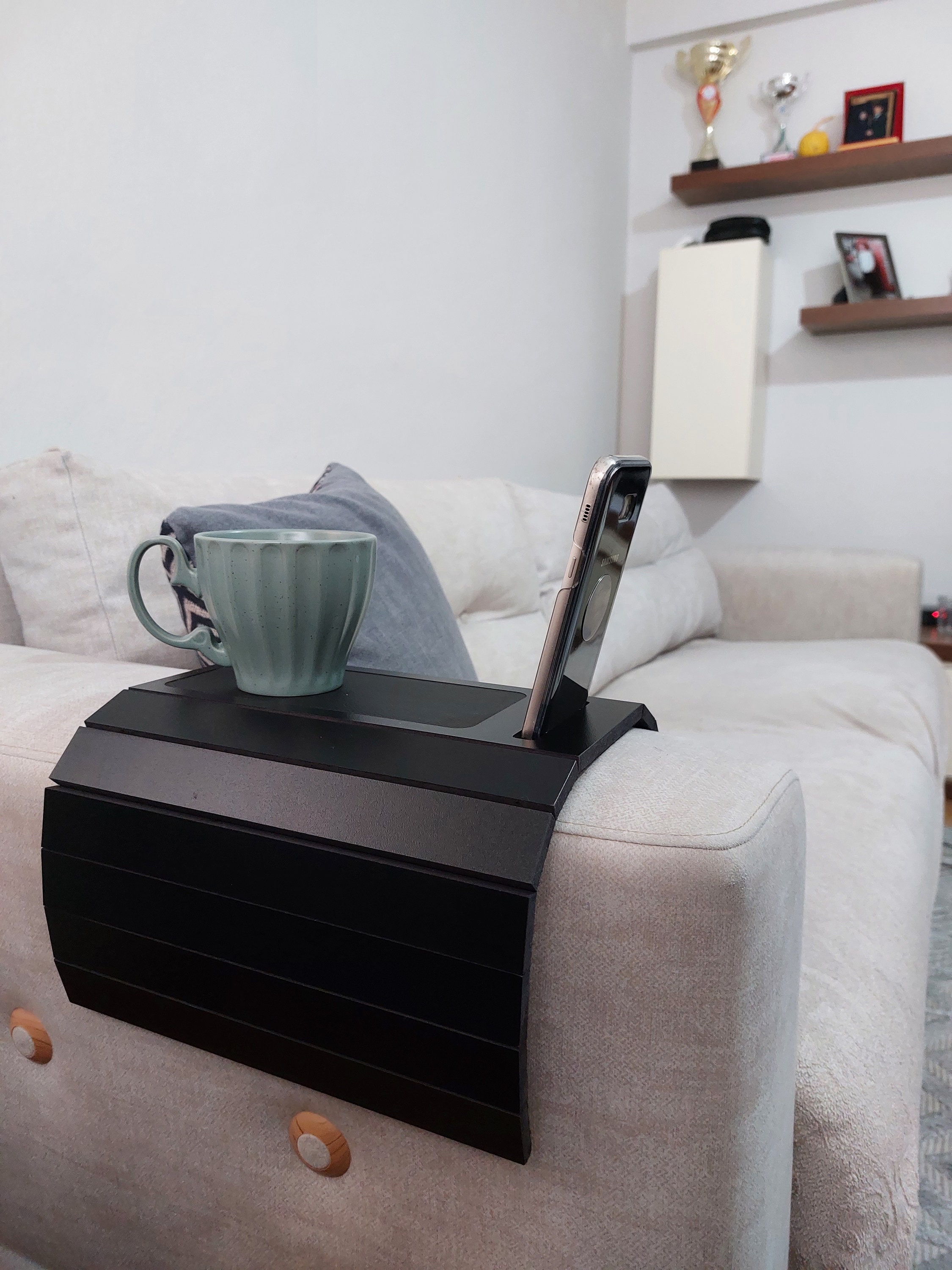 Wooden Sofa Arm Tray Table 7 Different Color Couch Arm Tray - Etsy